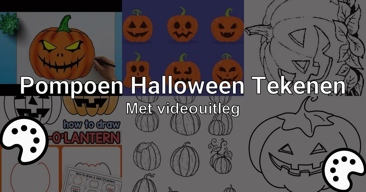 Kleurplaten Halloween met pompoenen om gratis te printen