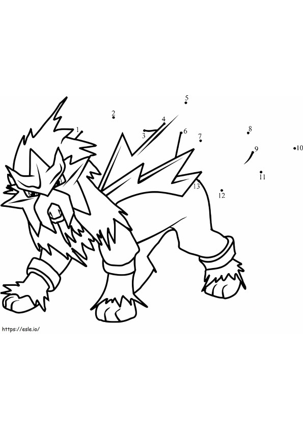 Entei kleurplaten gratis om te printen en kleuren