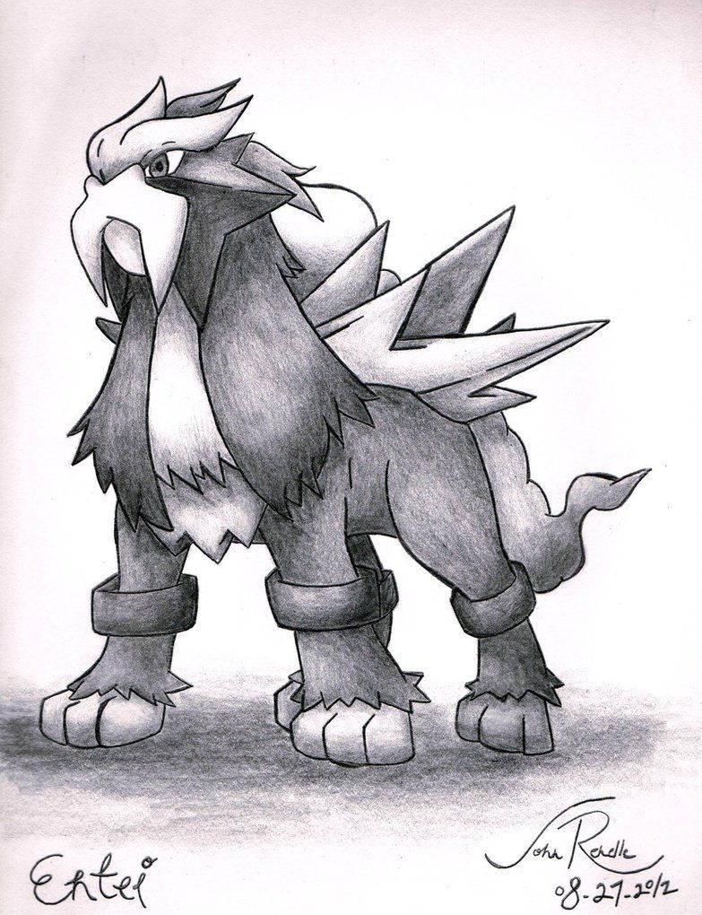 Entei kleurplaten gratis om te printen en kleuren