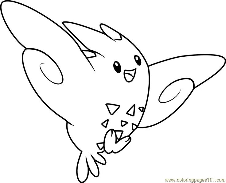 Togekiss kleurplaten gratis om te printen en te kleuren