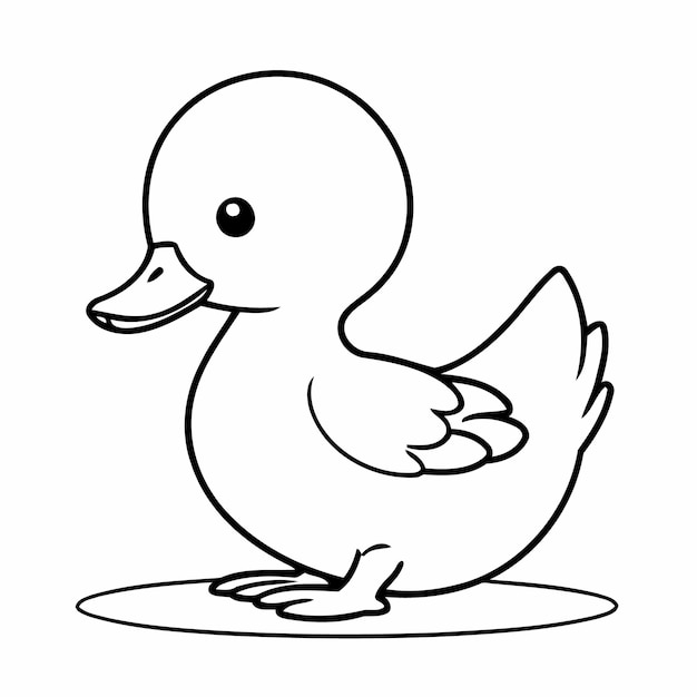 Eend Sketch Coloring Page