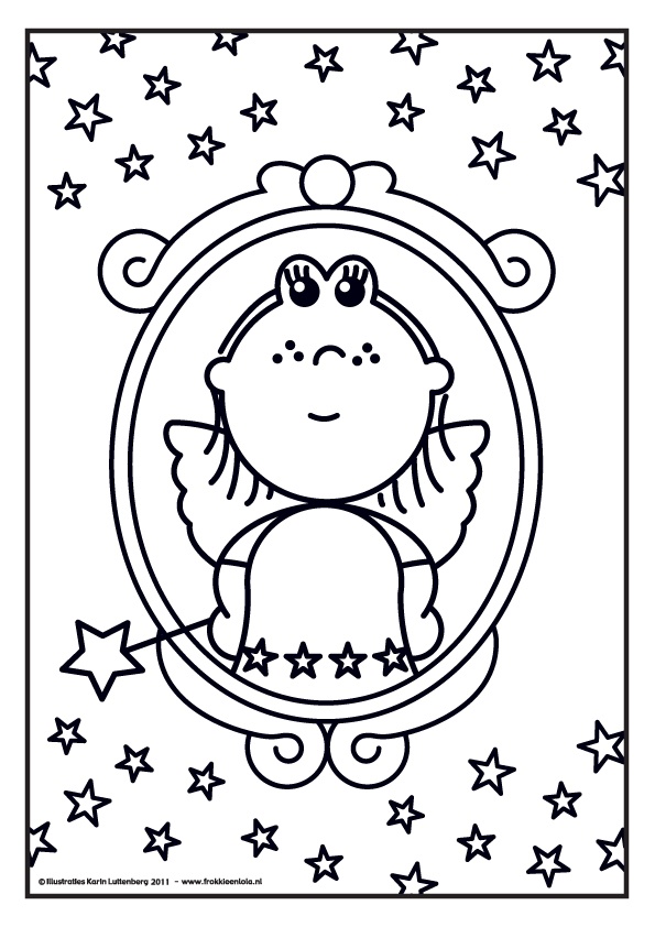 Engelen Kleurplaten Gratis om te Printen en Kleuren